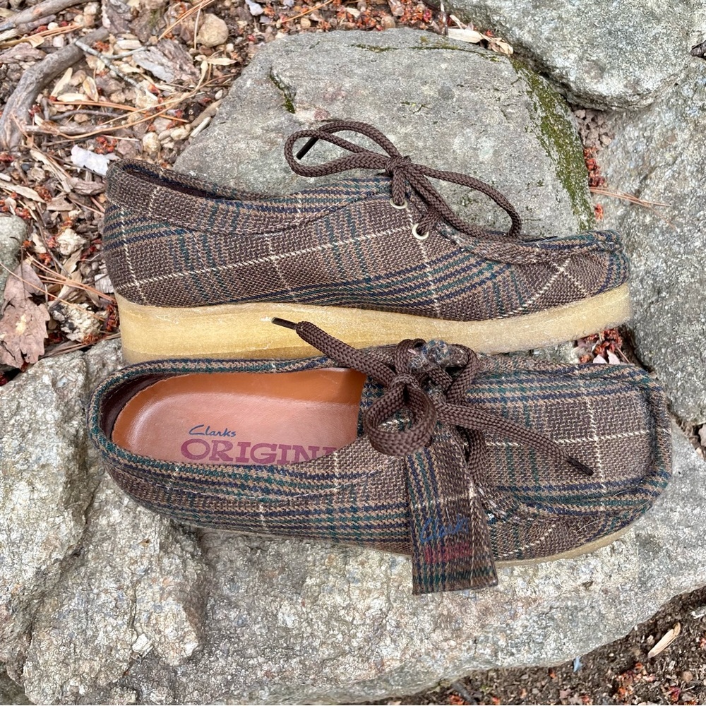 Clarks Originals Plaid Wallabee Loafers Size 6 - Gem
